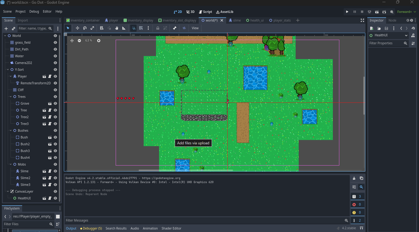 Health UI not following camera when attached to CanvasLayer - Page 2 - UI - Godot Forum