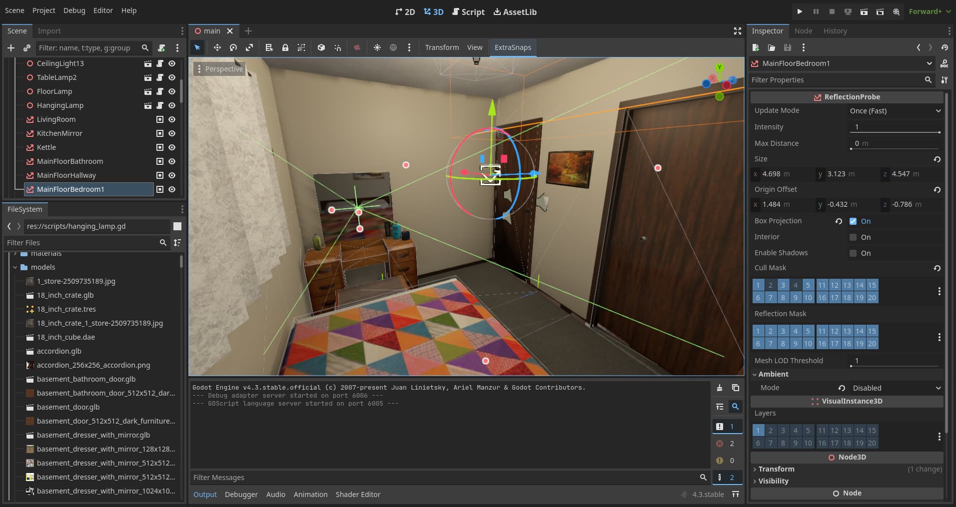 ReflectionProbe problem in Godot 4.4 - Shaders - Godot Forum