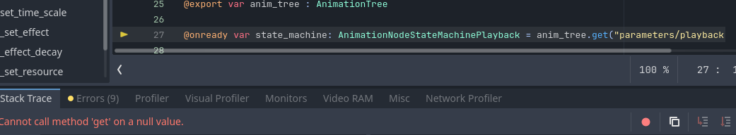 Animation Tree State Machine Properties Are Null Every Other Process Frame Programming Godot