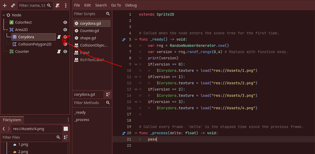 My Code isn't appearing - Programming - Godot Forum