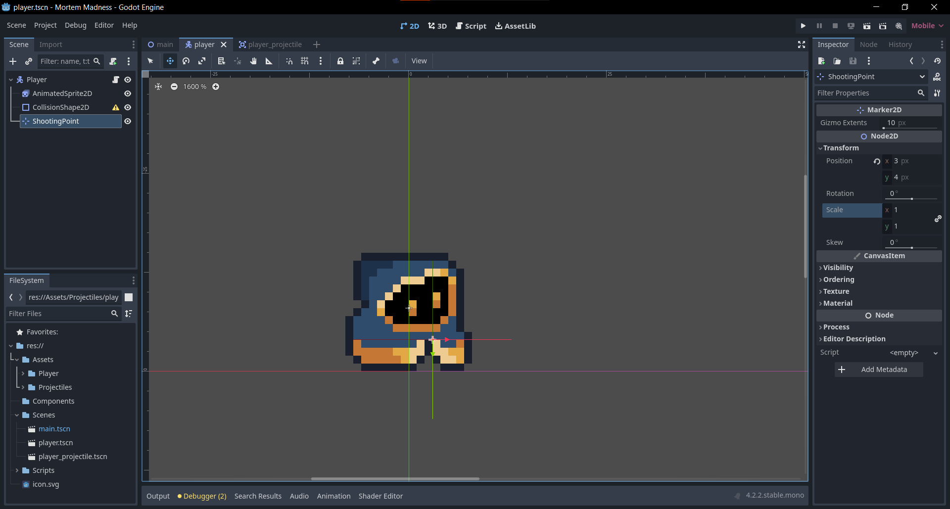 Problem With Spawning Projectiles Programming Godot Forum