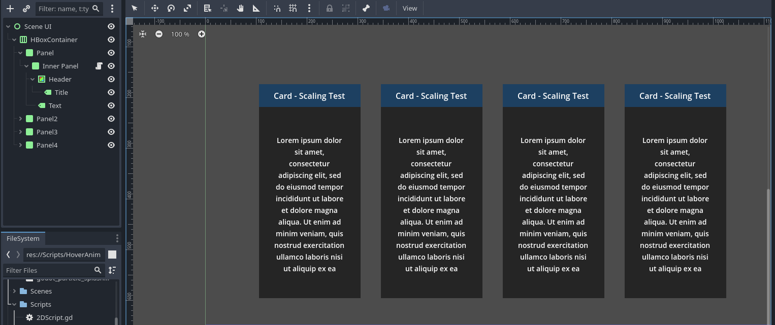 In what way can I scale a child of a container node? - Help - Godot Forum