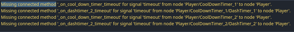 Missing connected method warnings - Help - Godot Forum Missing connected method warnings - Help - Godot Forum