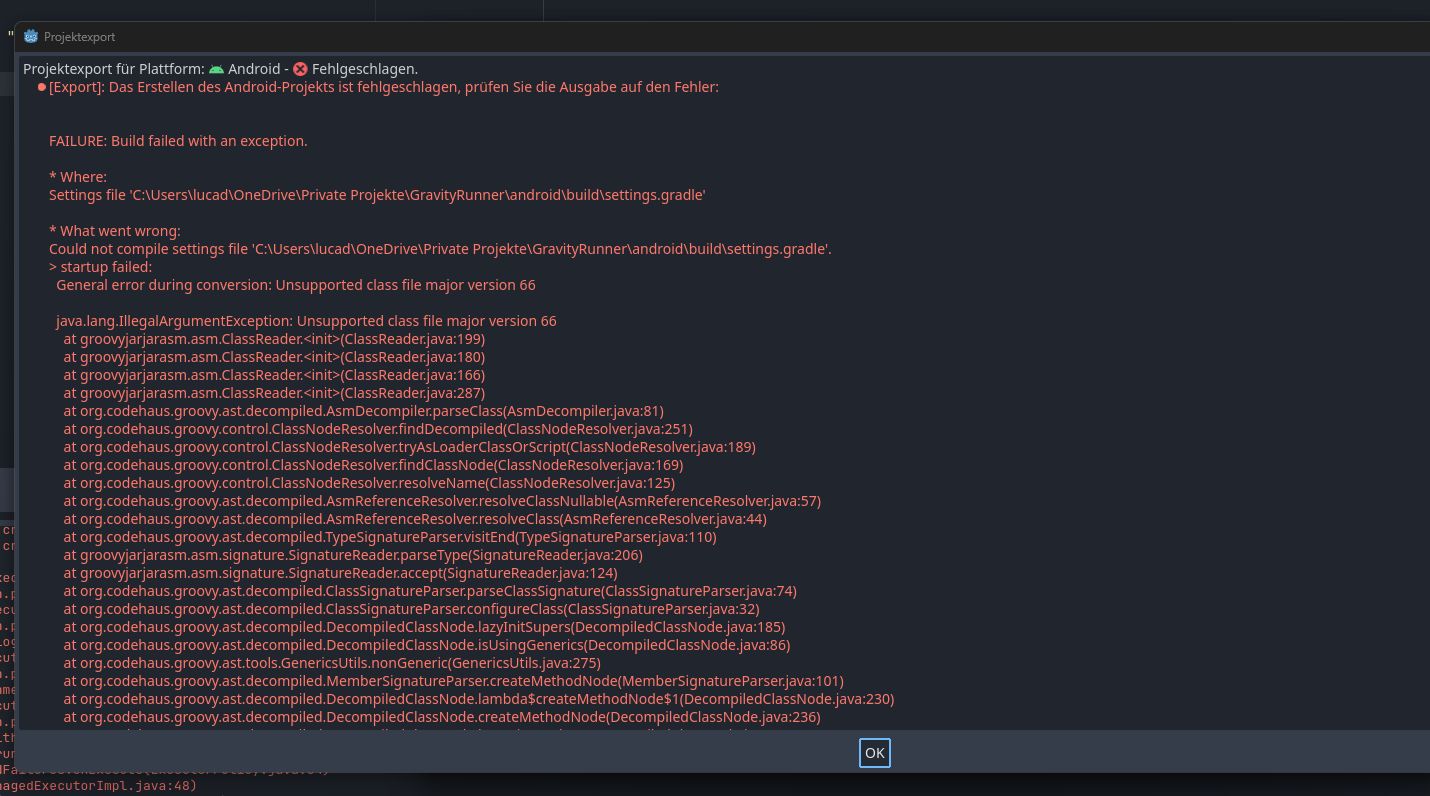 Android Gradle Build Major Class Error Help Godot Forum