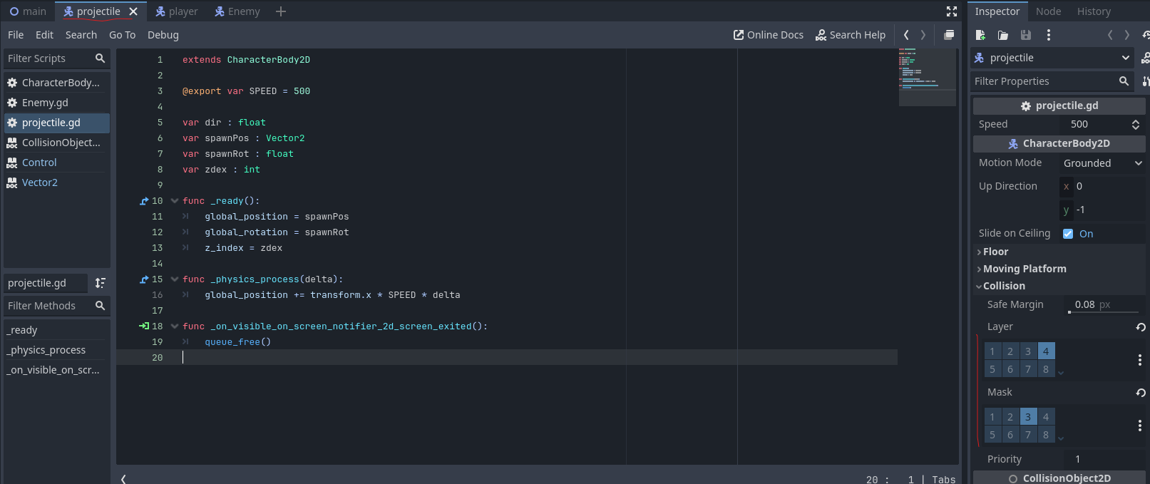 Collision problem, with two character bodies - Help - Godot Forum