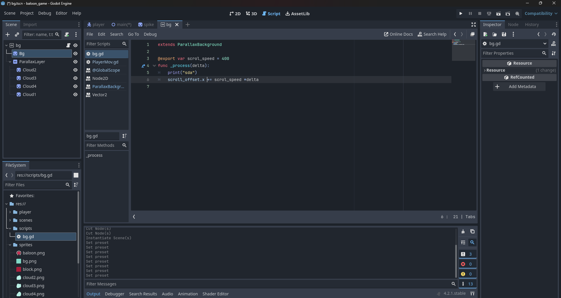 Backgound parallax not moving - Help - Godot Forum Backgound parallax not moving - Help - Godot Forum
