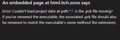 My web exported game does not work - Help - Godot Forum