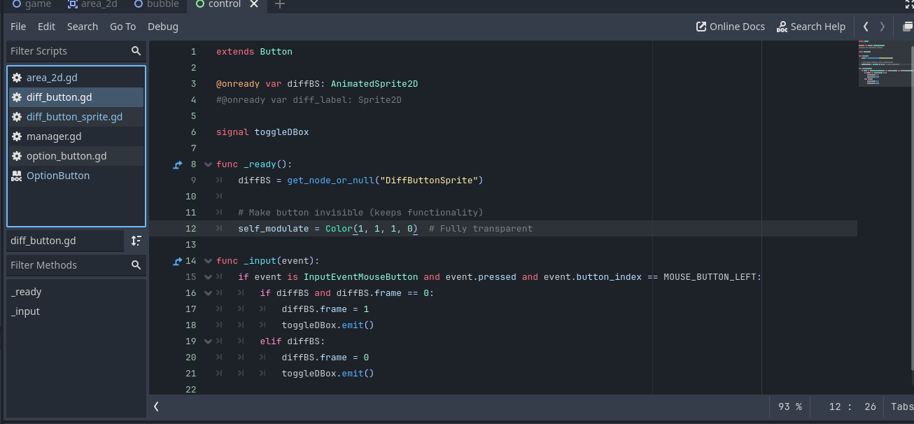 Button not working properly, when I click anywhere on the screen it is considered pressed - Help ...