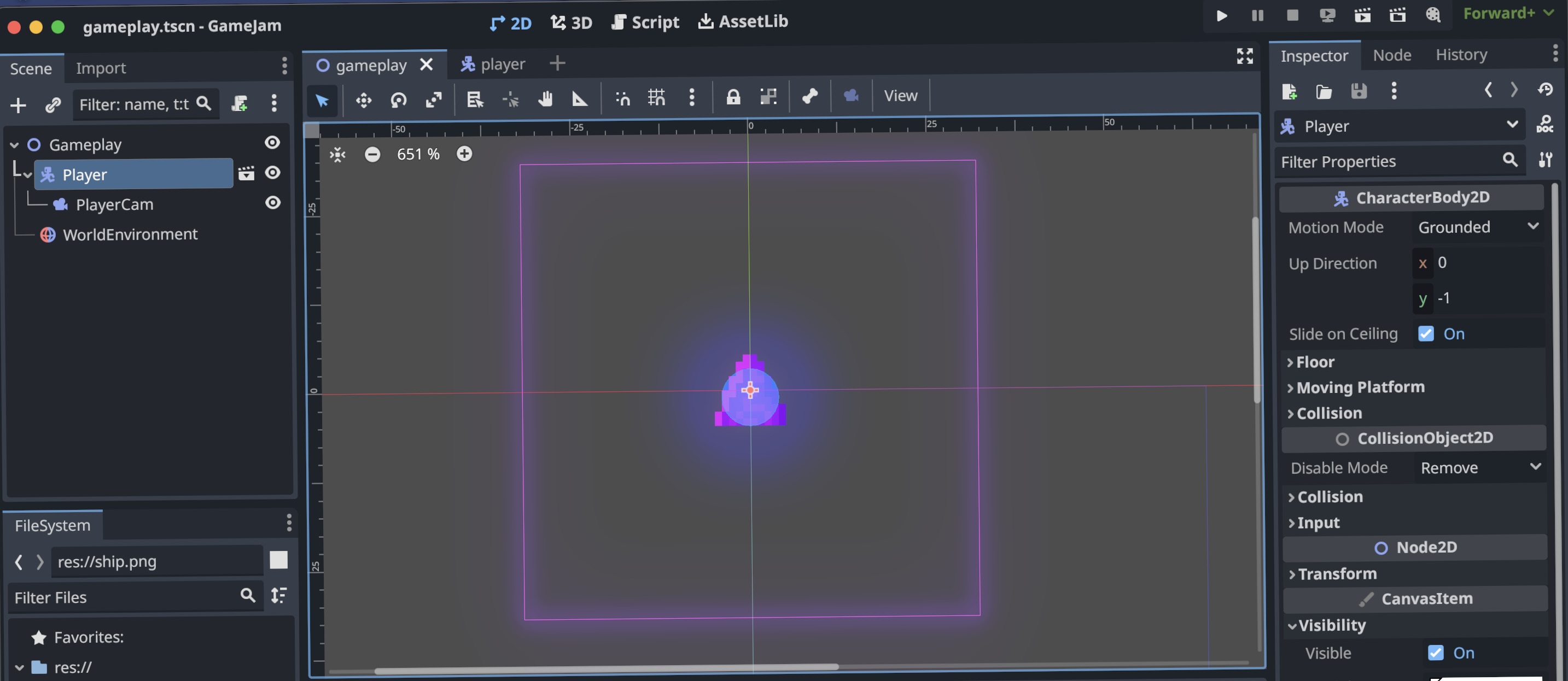Glow effect only shows in editor - Help - Godot Forum