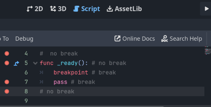 Breakpoints no longer pause code for debugging/visibly do anything? - Help - Godot Forum