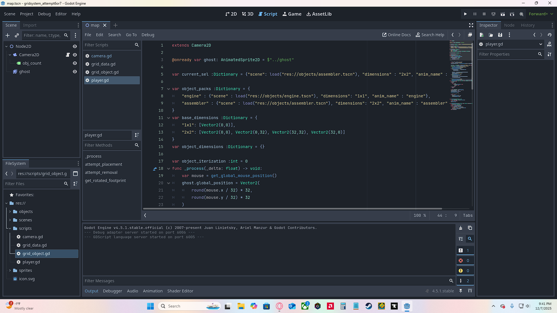Need Tips or Help with a Factorio style grid building system - Help ...