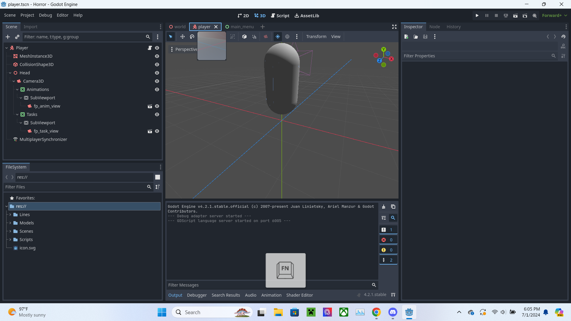 Camera and position of both characters controlled by host (3d ...