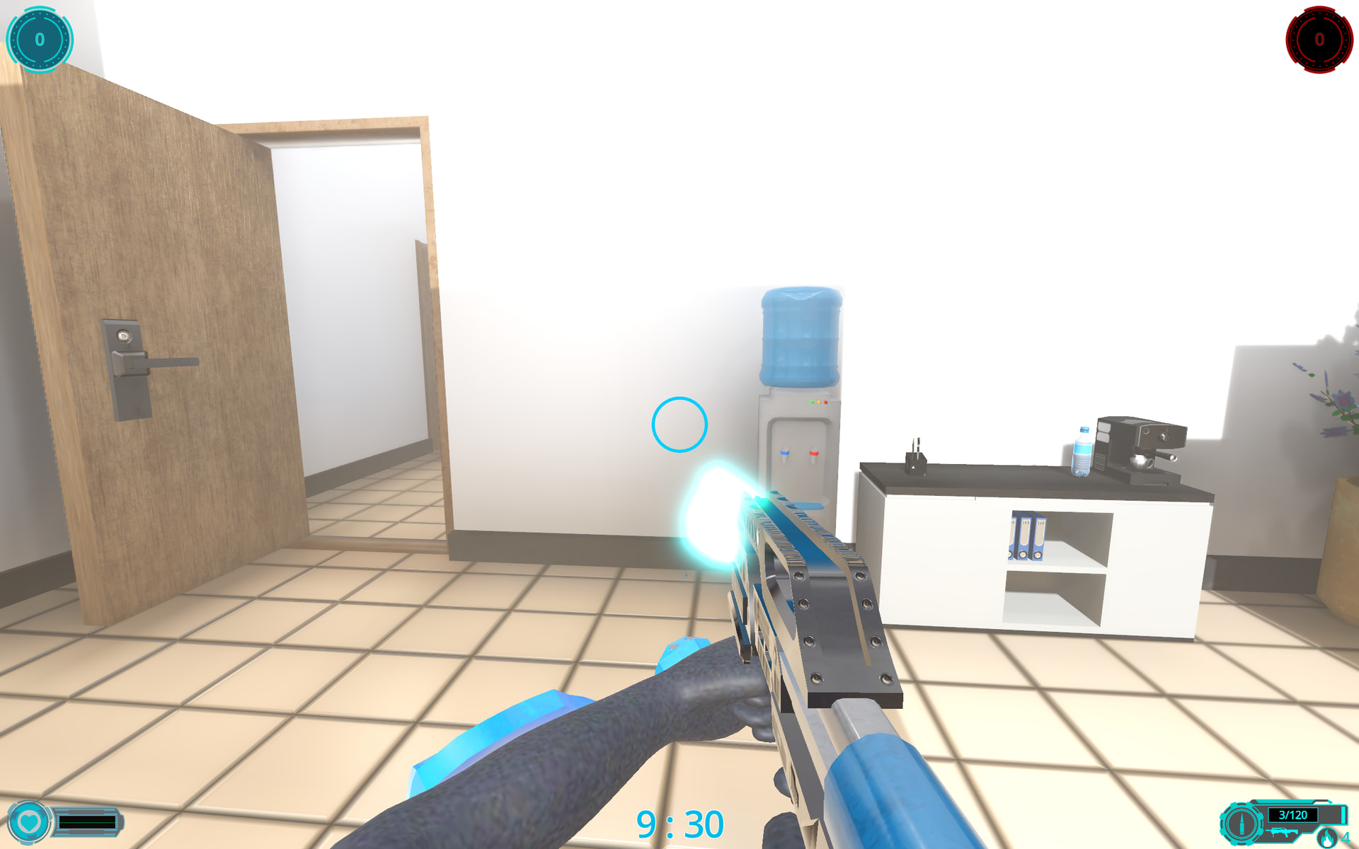 My sci-fi arena Fps effect display in godot4.6! - In Development ...