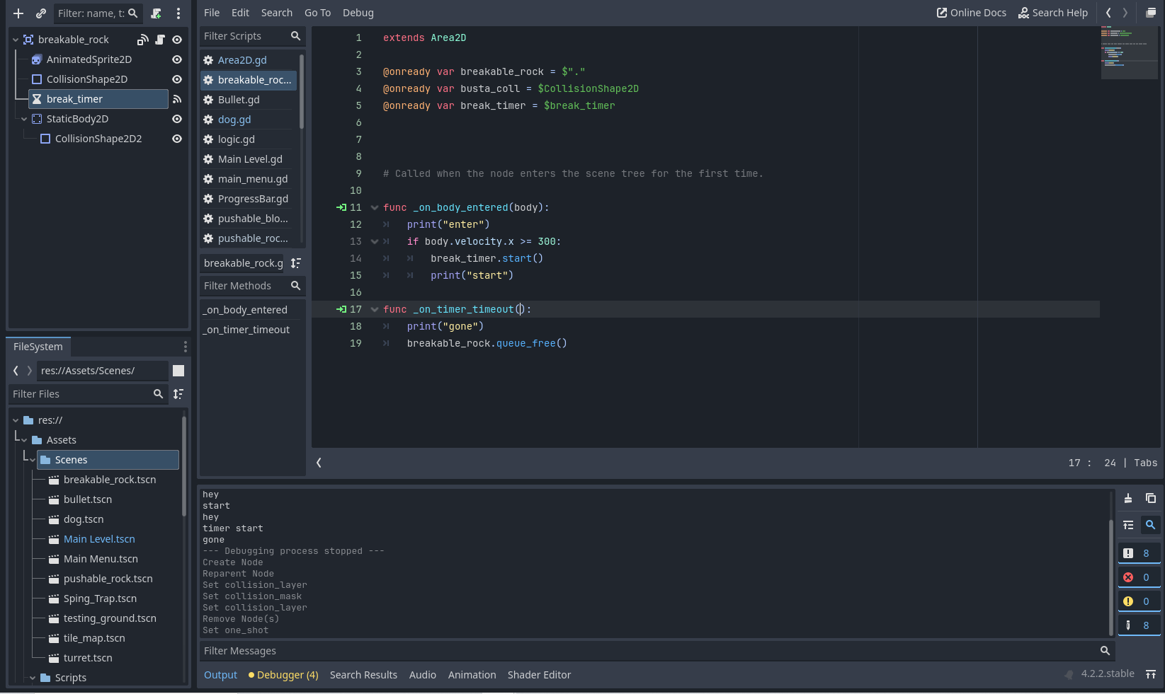 Timer is trigger the is_in_group in another script despite it never being told too - Help ...