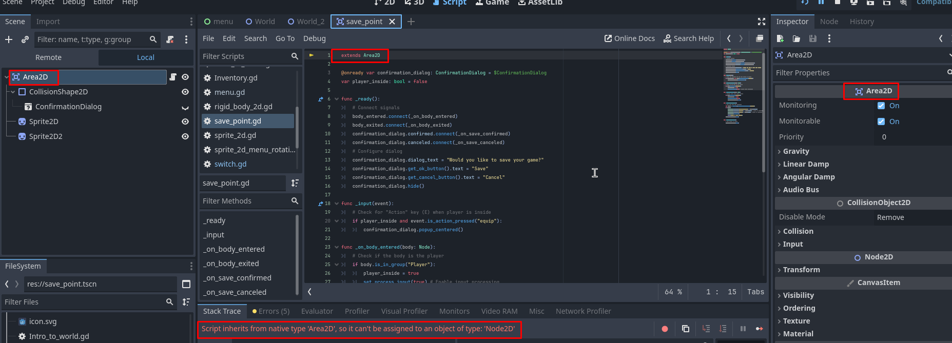 Script Inherits Error - Programming - Godot Forum