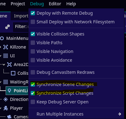 Debugger not Synchronizing with Scene - UI - Godot Forum
