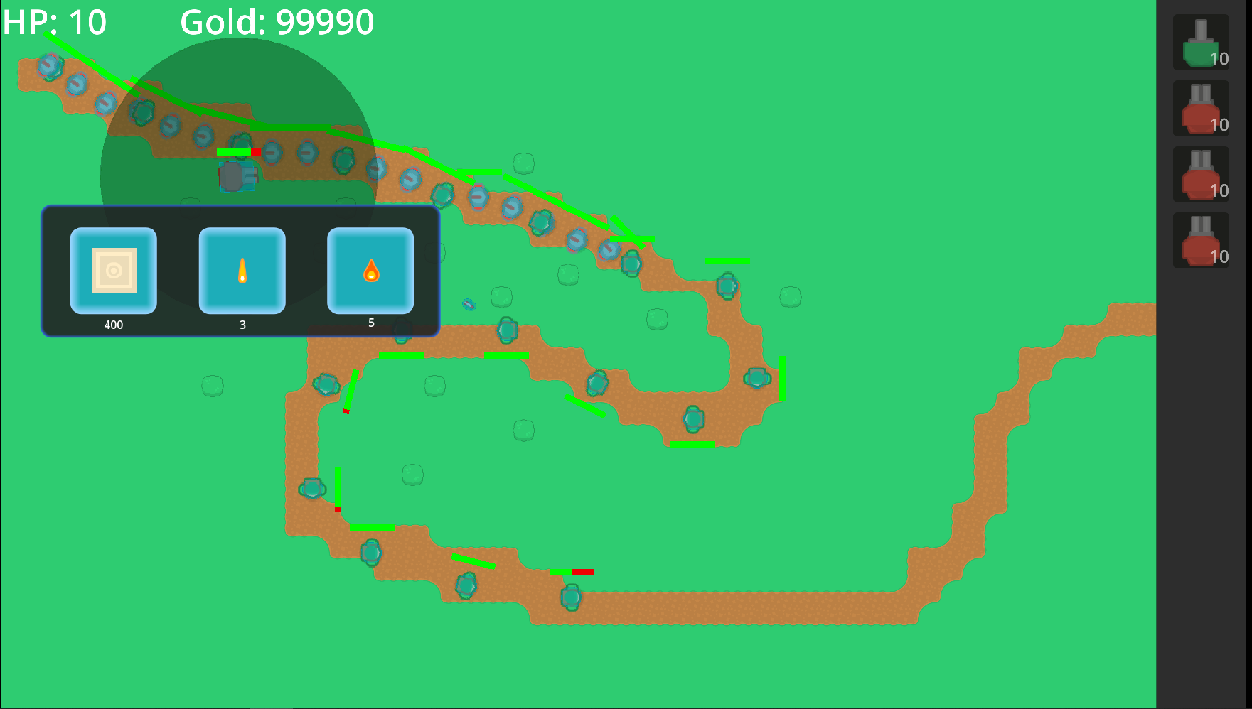 Have a problem with pathfinding of projectile when adding more enemy ...
