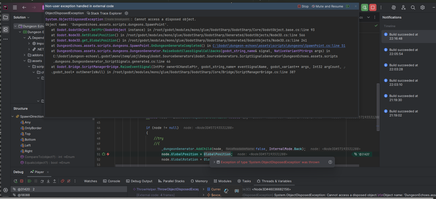 Random problem of Object Disposed - Programming - Godot Forum