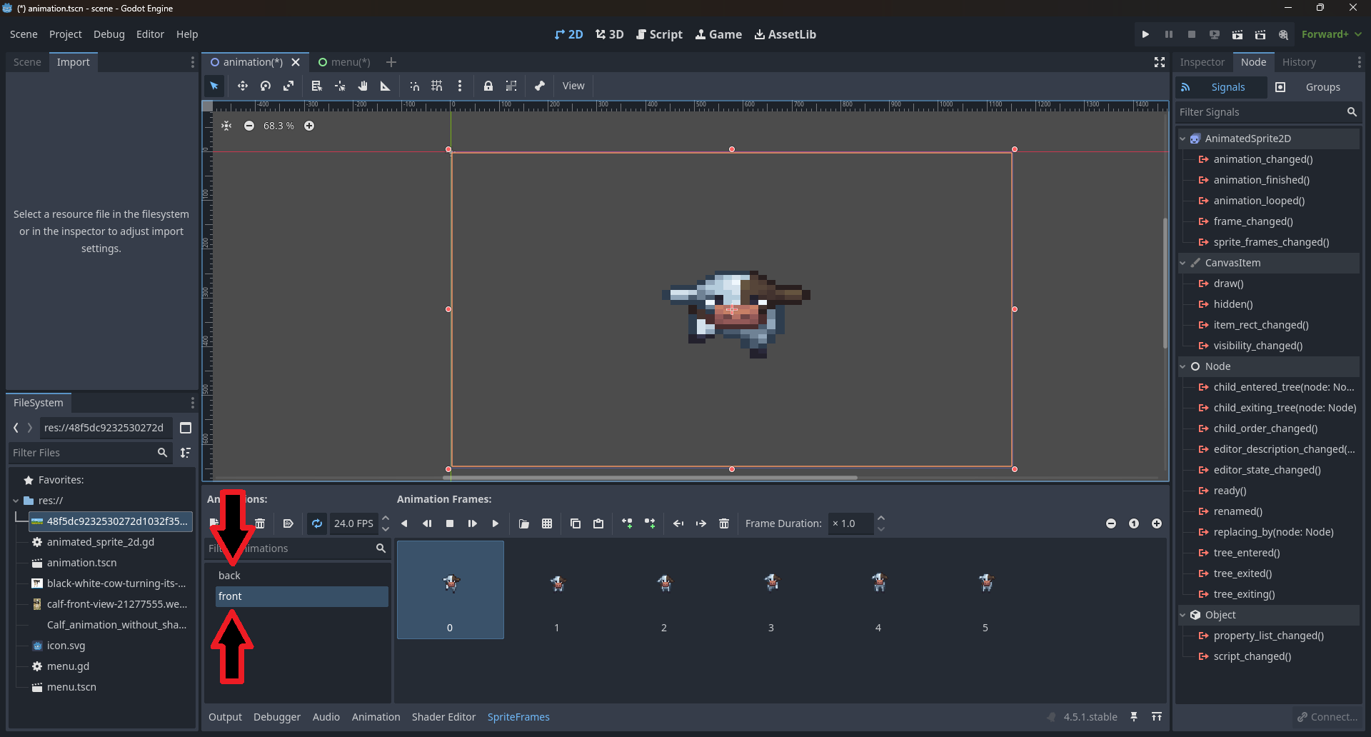 Change animation sprite from one scene - Help - Godot Forum