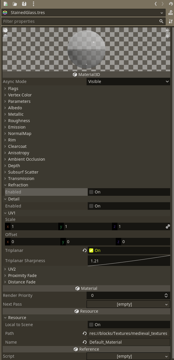 Preview of SpatialMaterial turns pink when using Refraction - Help - Godot Forum