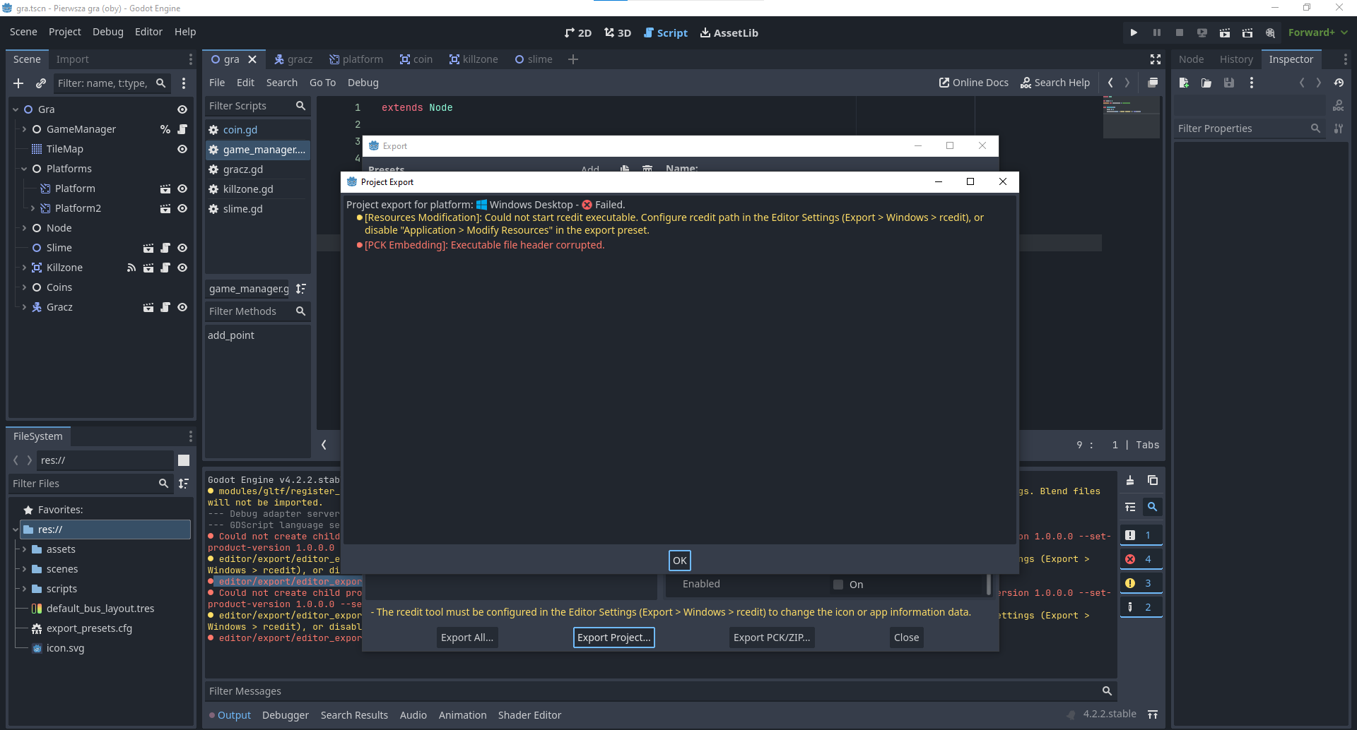 Pck Embedding Executable File Header Corrupted Export Error Help