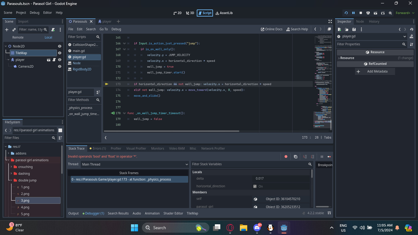Having trouble with getting wall sliding and wall jumping to work in tandem of each other ...
