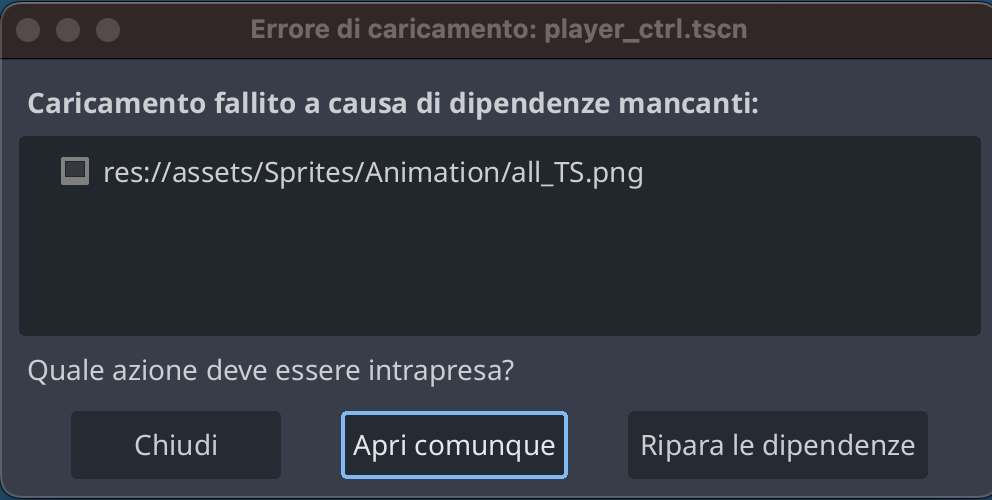 Dependencies missing - Help - Godot Forum