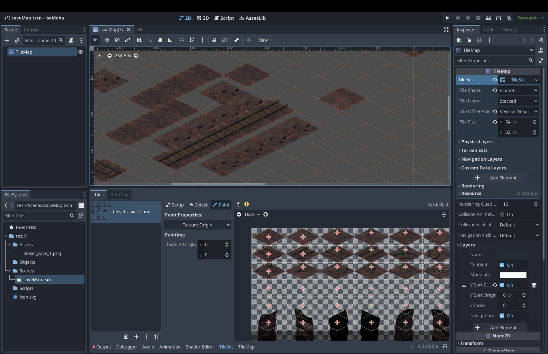 Isometric Tile unexpected behavior - Help - Godot Forum