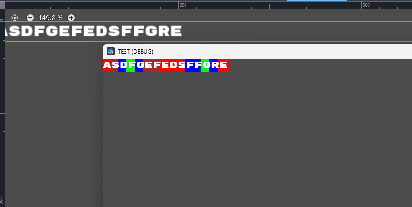 Mis-aligned problem on setting each character to a different background color - Help - Godot Forum
