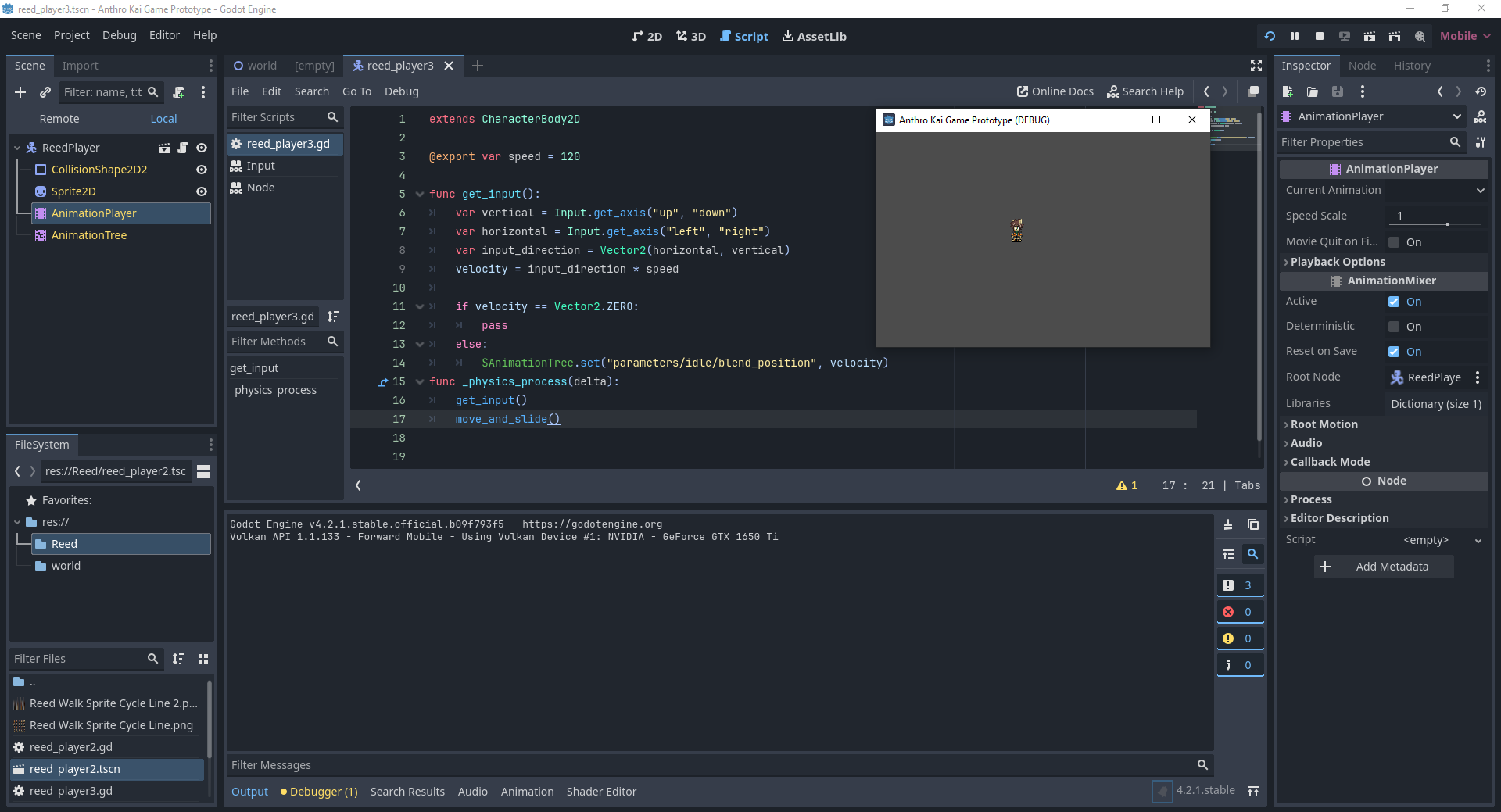 Need Help Animationtree and Script. 2DSprite Not Changing Direction - Animation - Godot Forum
